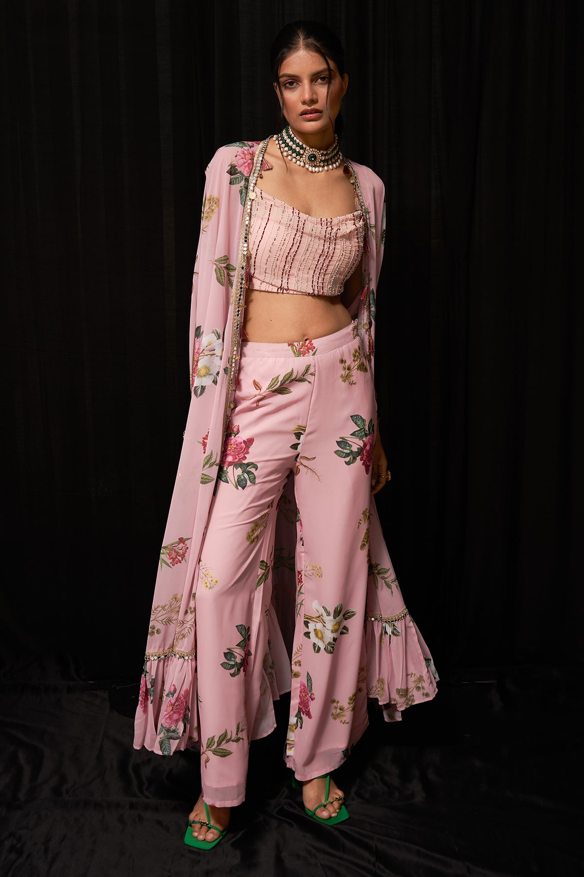 Printed Jacket Set – Mahima Mahajan