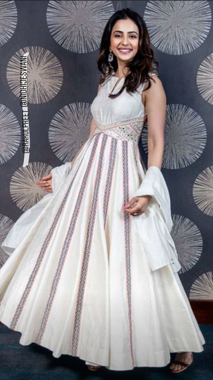 Rakul Preet In Our Boho Ivory Anarkali – Mahima Mahajan
